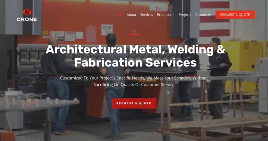Crone Metals | Mountaintop Web Design